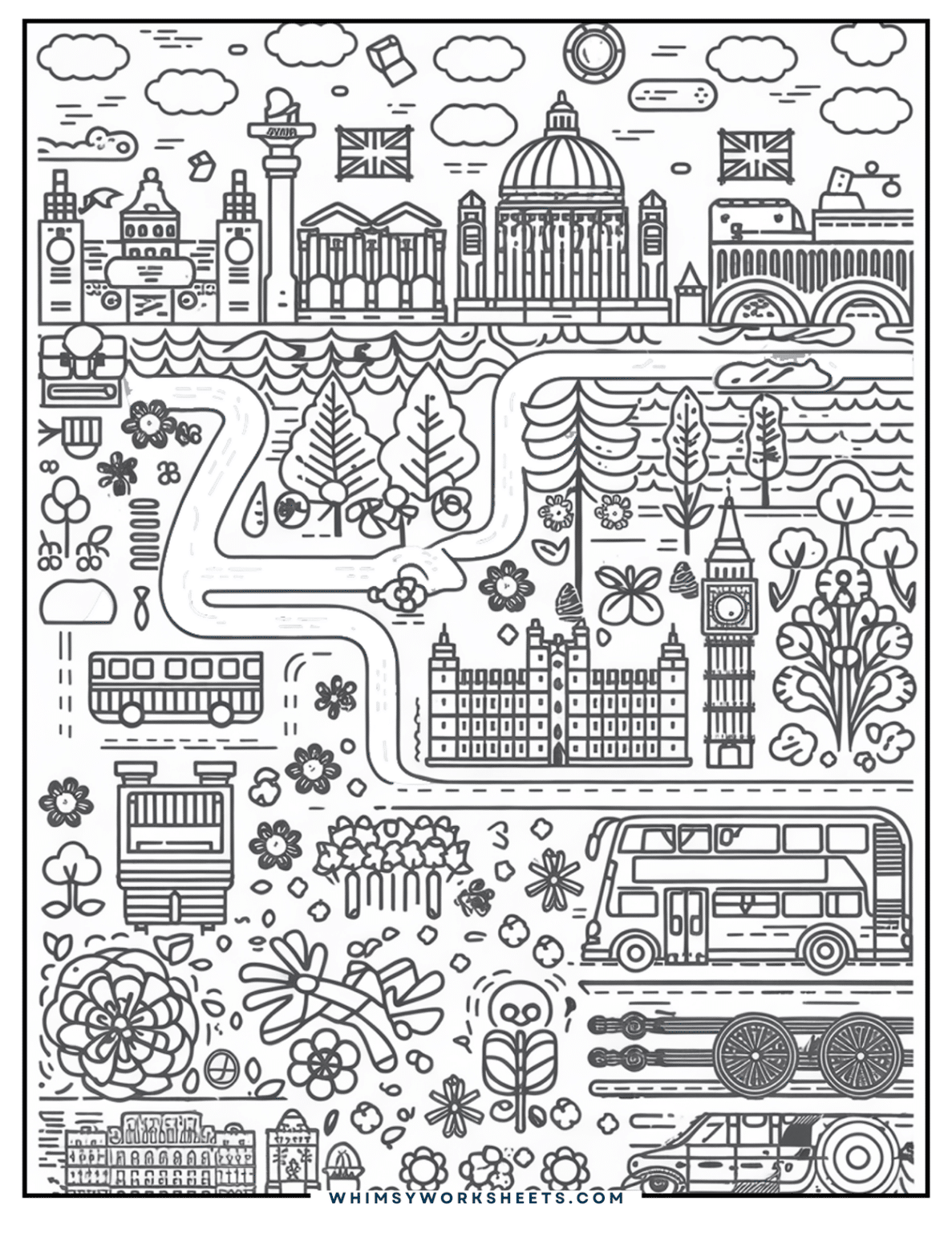 FREE London Coloring Pages: Iconic Sights to Inspire Your Art
