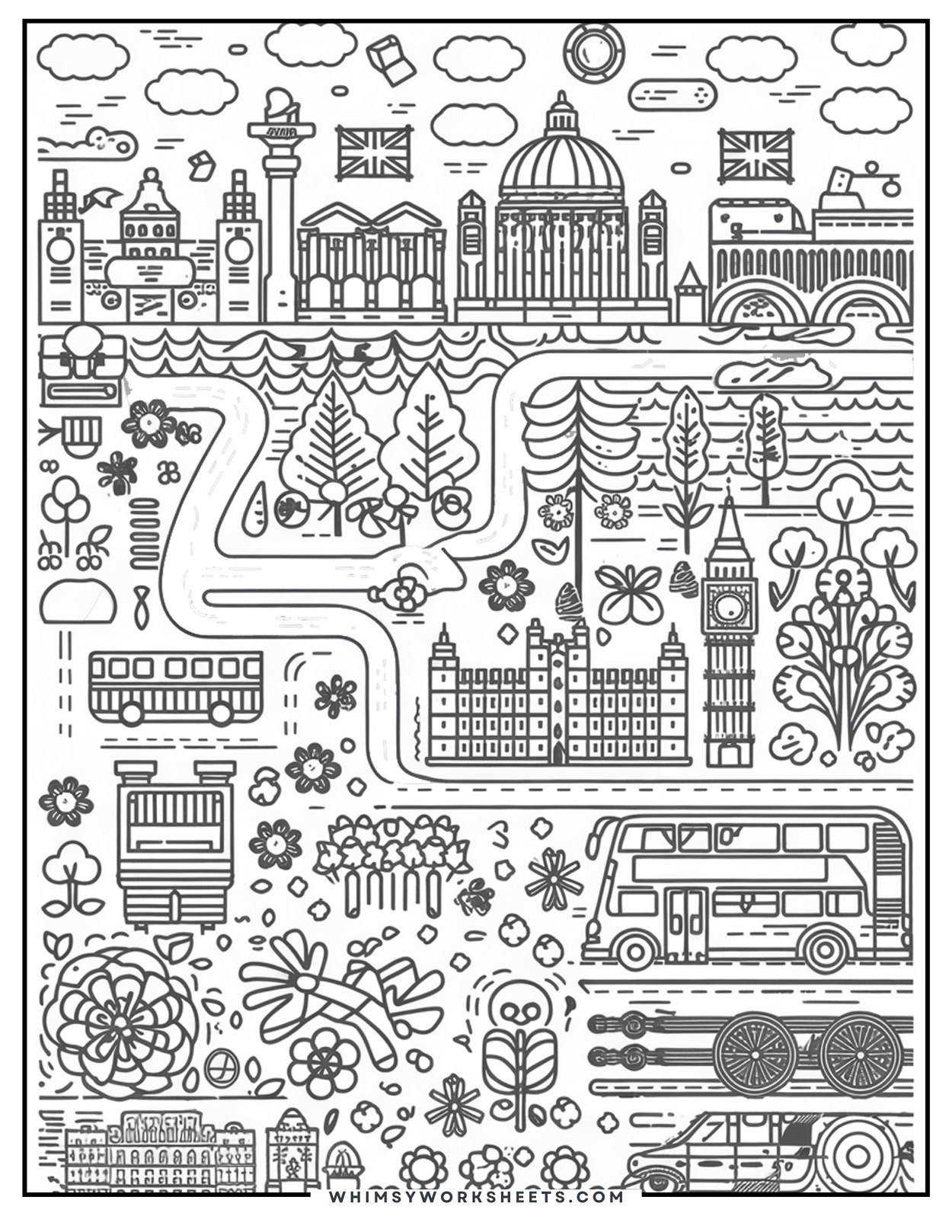 FREE London Coloring Pages: Iconic Sights to Inspire Your Art