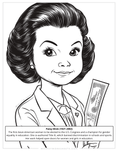 Trailblazing U.S. Women Anime Coloring Pages Set #7 • Whimsy Worksheets