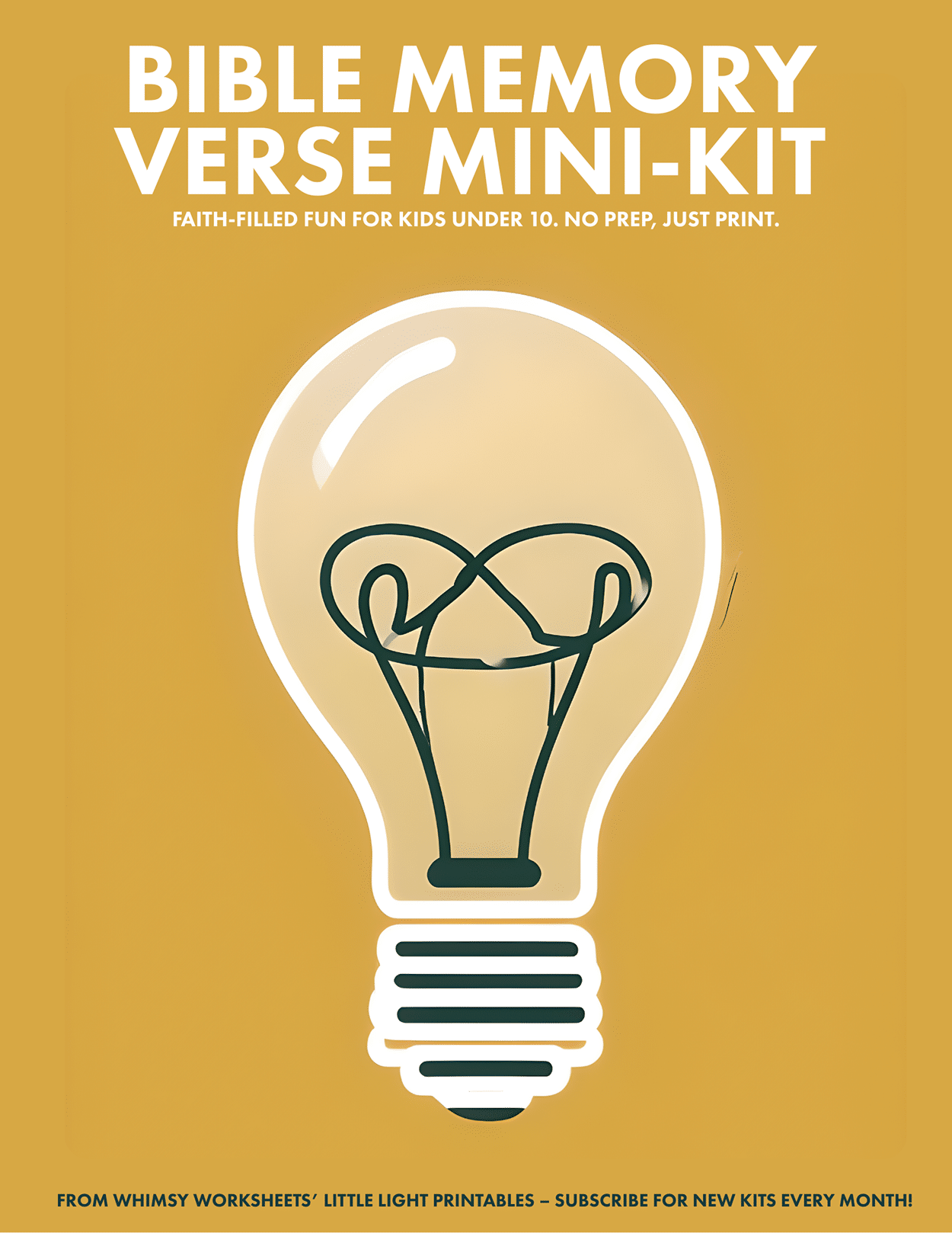 FREE Bible Memory Verse Mini-Kit • Whimsy Worksheets